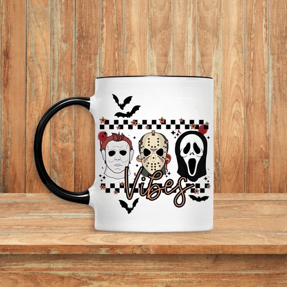 Hand Crafted | Other | New Halloween Horror Movie Loving Mug With Black ...
